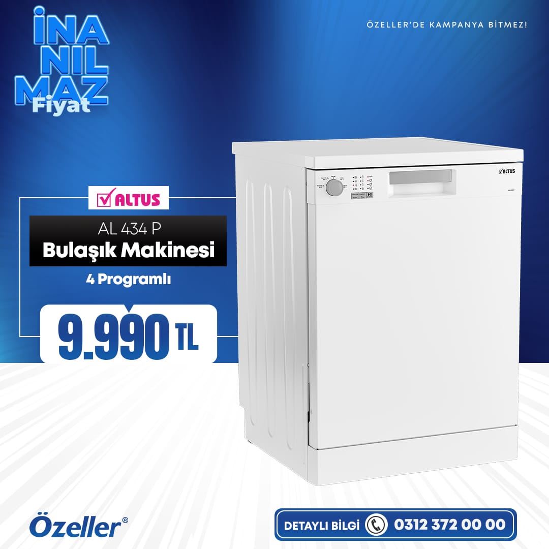 Altus AL 434 P 4 Programlı Bulaşık Makinesi - Özeller